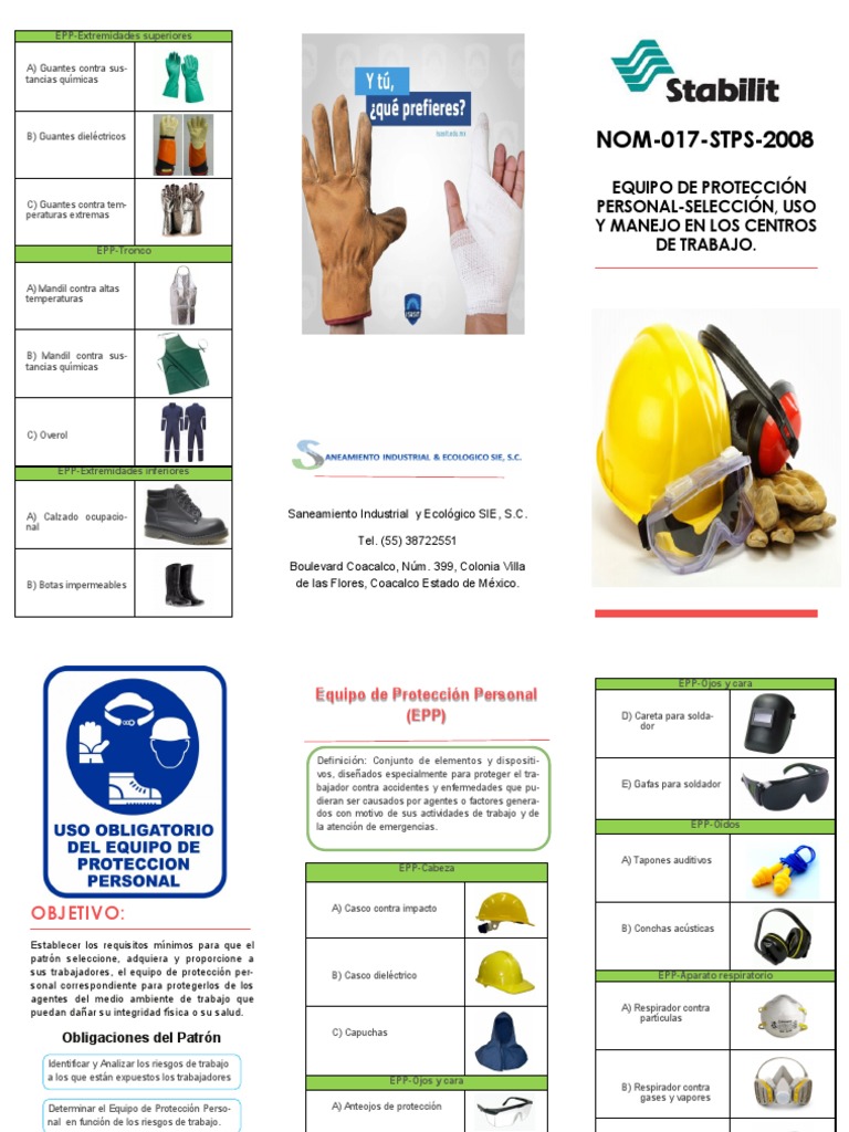 Nom-017-Stps Triptico | PDF