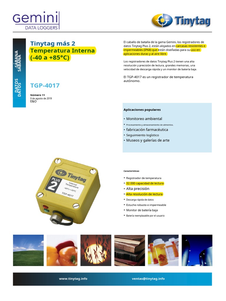Catalogo - Data Looger | PDF | Calibración | Informática