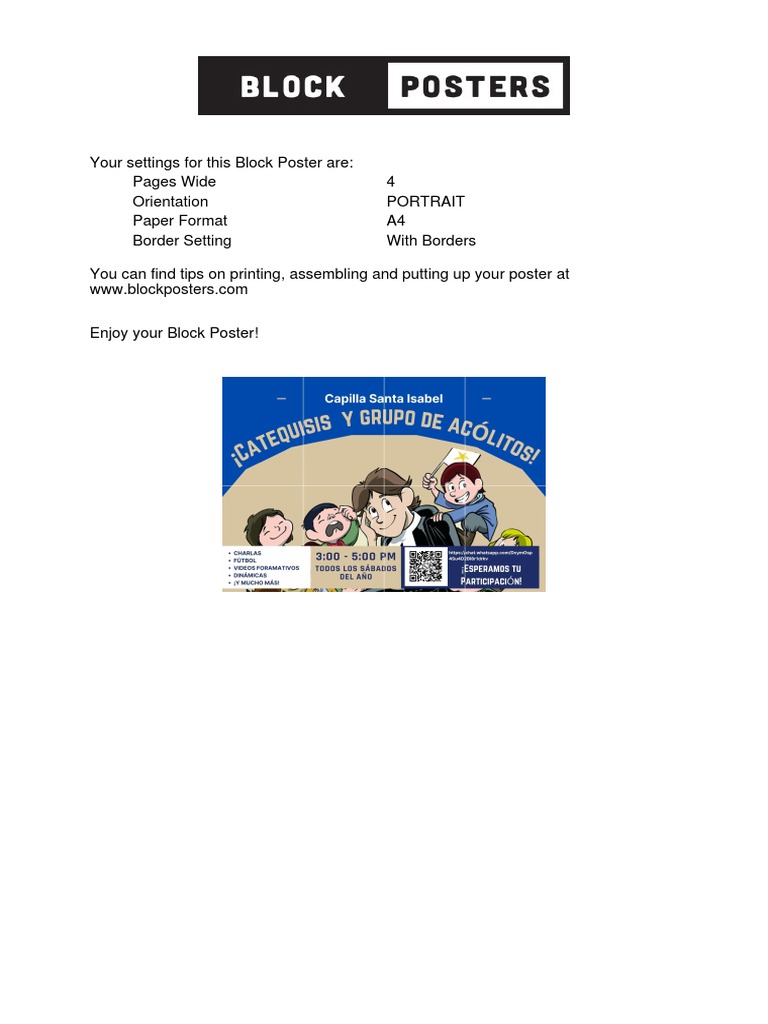 Block Poster Printing Settings Guide | PDF | Career & Growth | Art