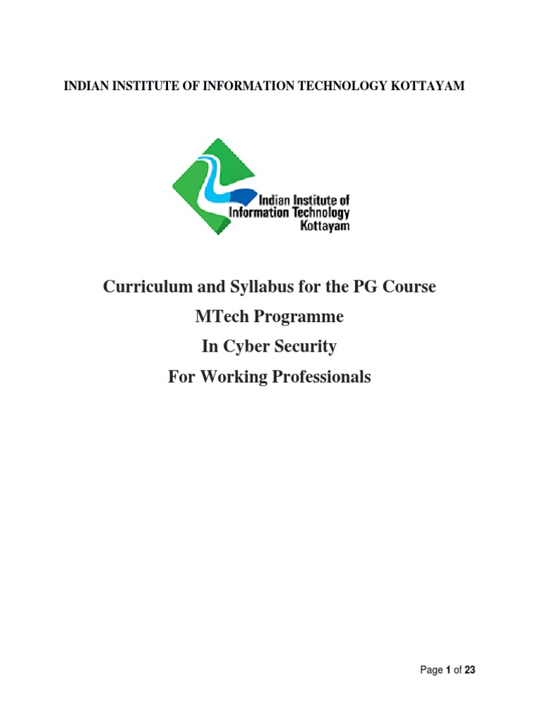 MTech - Syllabus - Final 2.0 | PDF | Databases | Cryptography