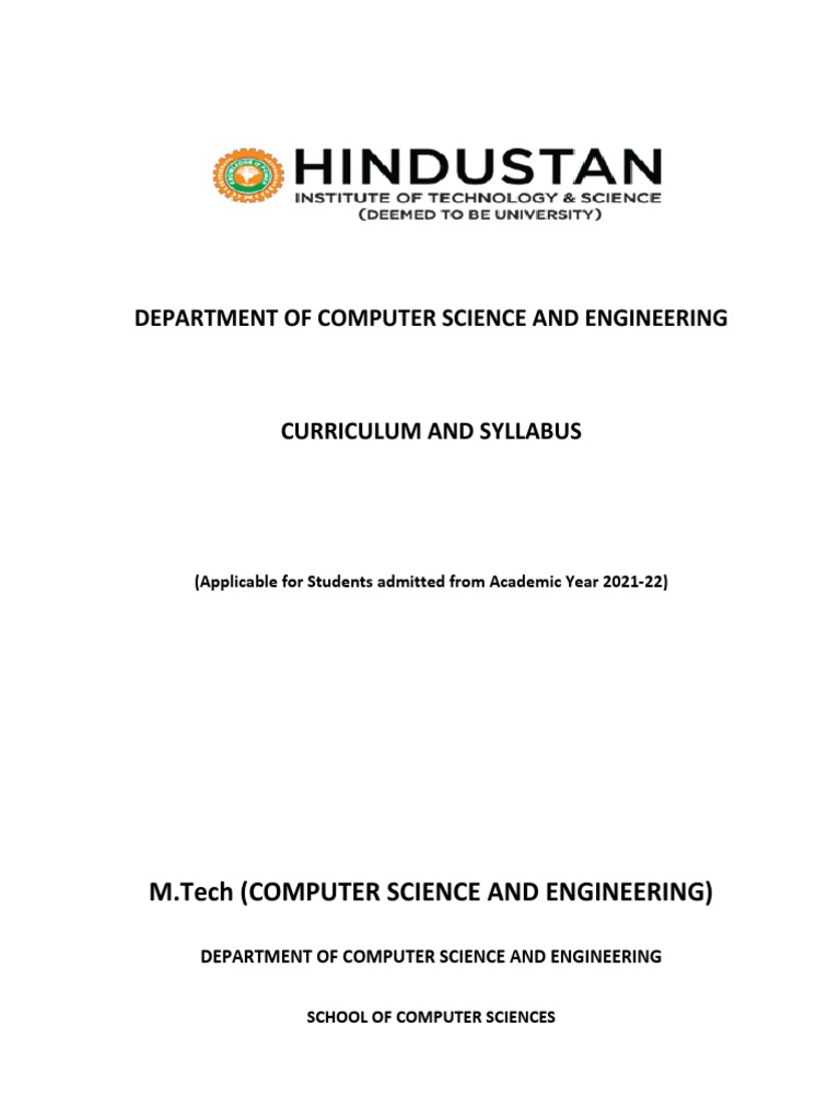 M.TECH Syllabus 2021 AI | PDF | Machine Learning | Engineering