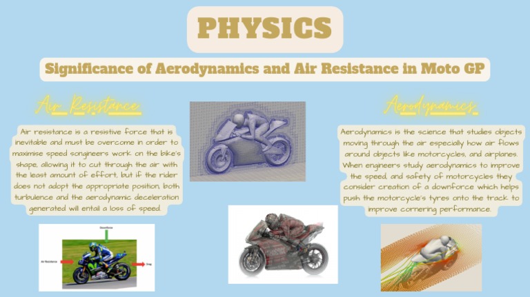 Significance of Aerodynamics and Air Resistance in Moto GP: Physics | PDF