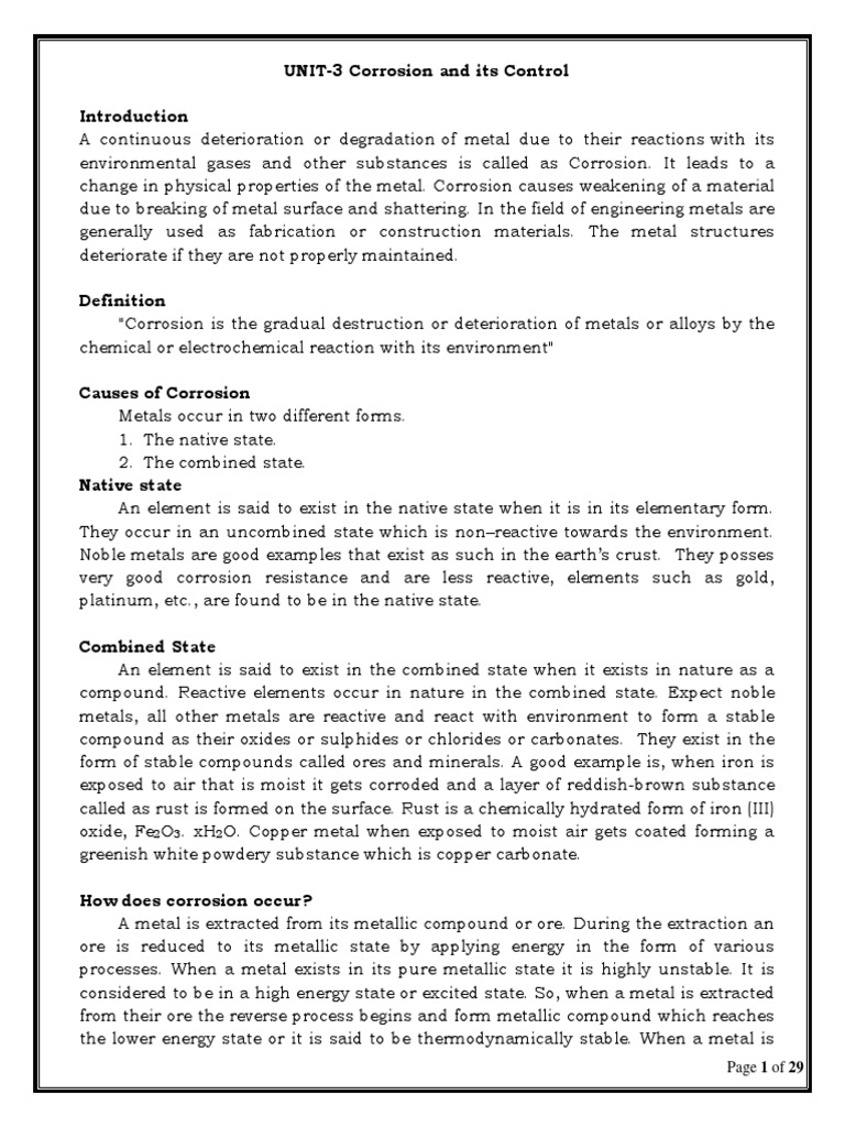 Corrosion Types and Control Methods | PDF | Corrosion | Stainless Steel