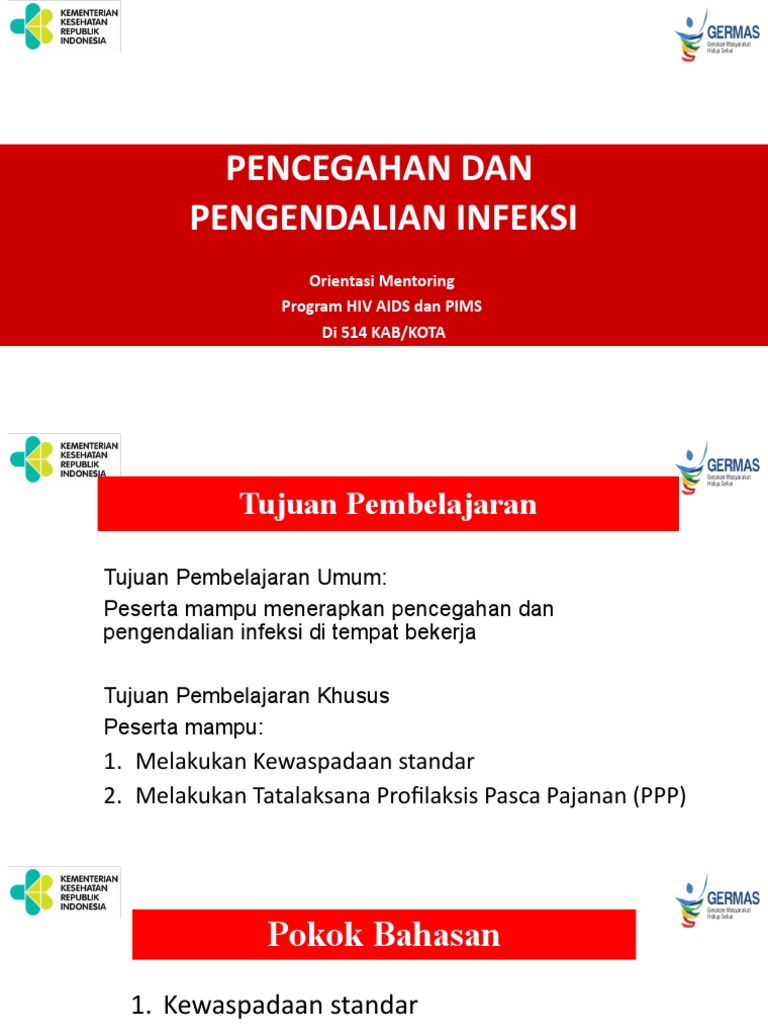 Pencegahan Dan Pengendalian Infeksi - PPI HIV | PDF