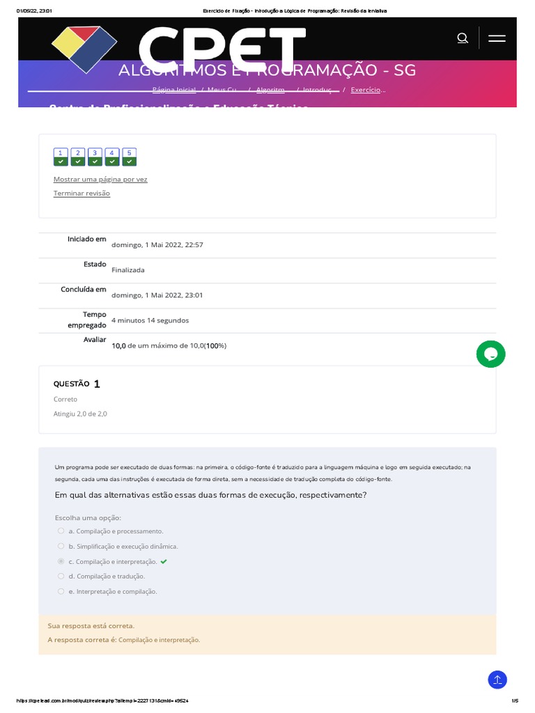 Algorítimo e Programação | PDF | Algoritmos | Compilador