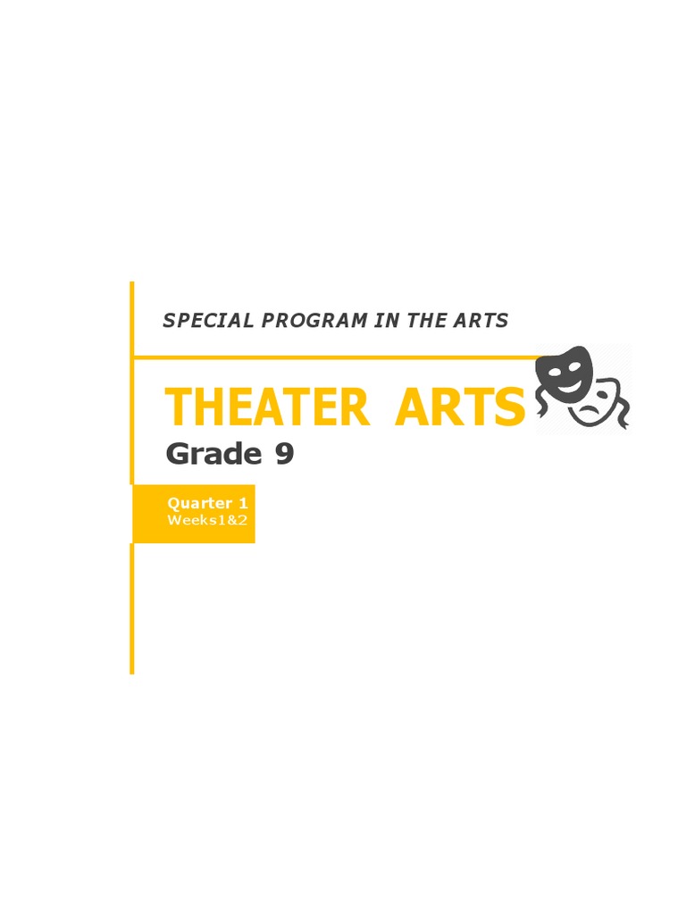 Module 1 Grade 9 Theater Arts | PDF | Theatre | Philippines