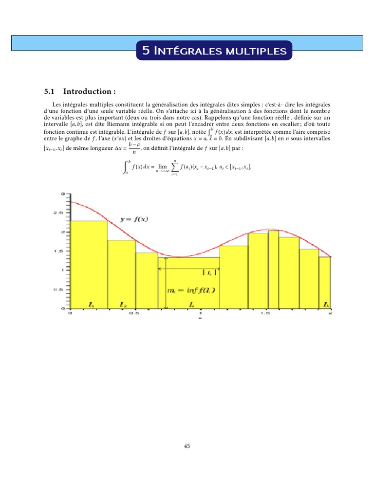 Intégrales Multiples : Concepts et Propriétés | PDF | Intégral | Algèbre
