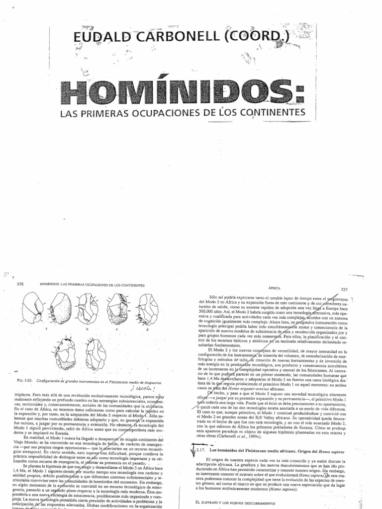 CARBONELL, Hominidos | PDF