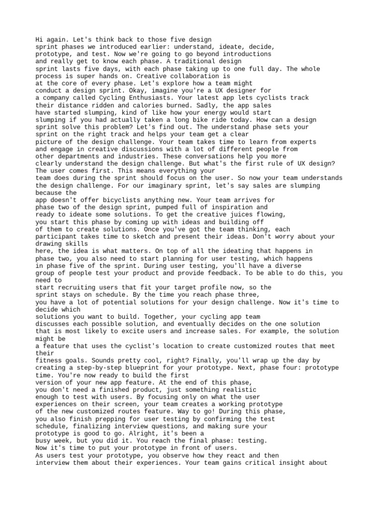 02 - Five Phases of Design Sprints - en | PDF | Prototype | Cognition