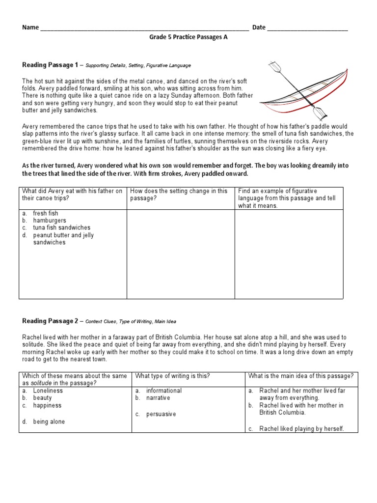 Grade 5 Practice Passages | PDF | Books | Mount Everest