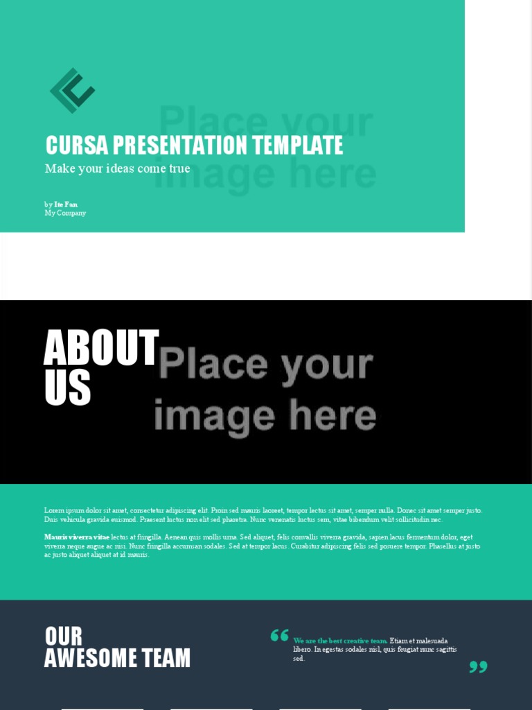 Cursa Powerpoint Template - Dark | PDF | Tullii
