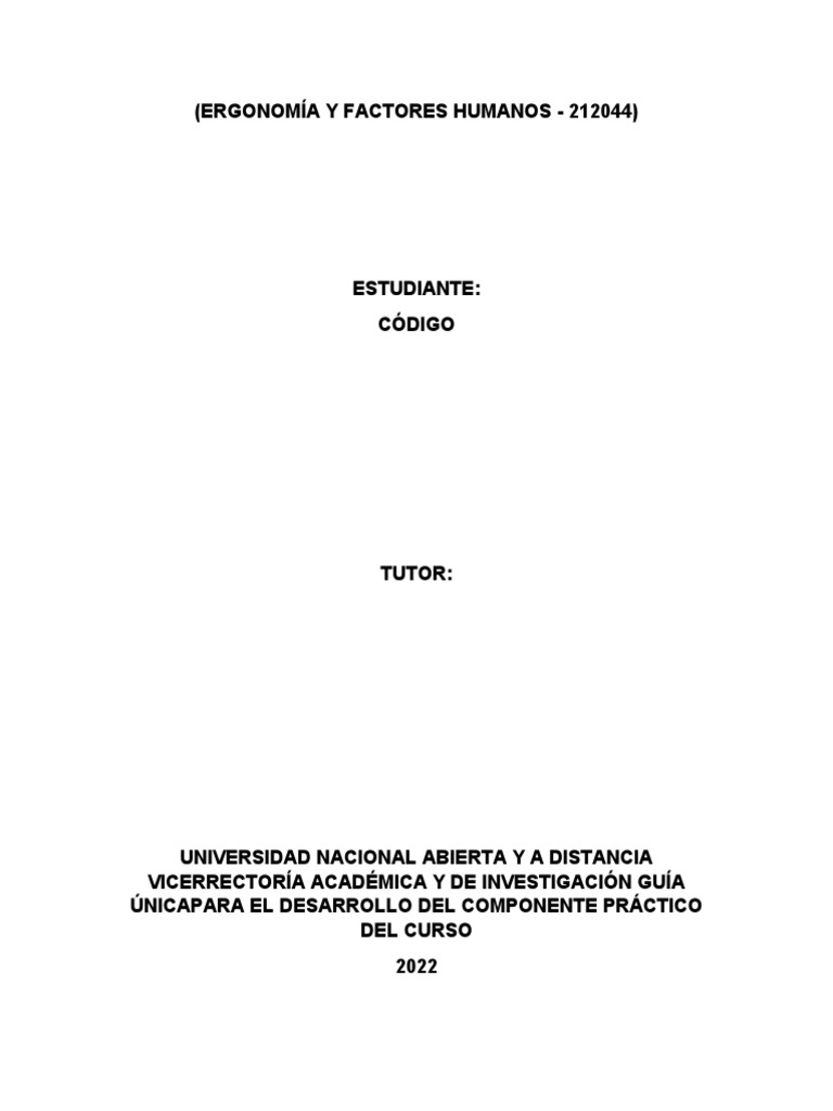 Ergonomía y Factores Humanos | PDF | Factores humanos y ergonomía