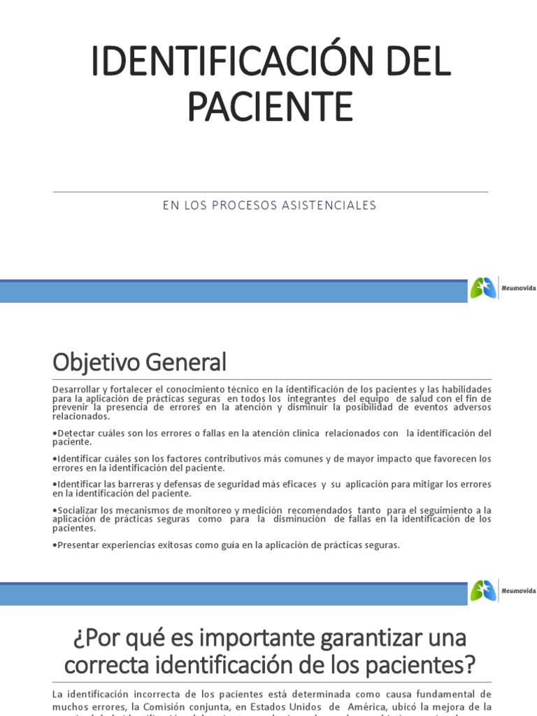 Identificación Del Paciente | PDF | Seguridad del paciente | Ciencias ...