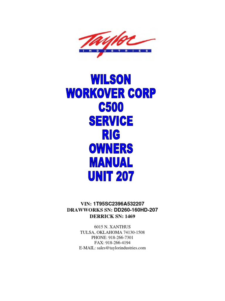 Taylor RIG | Download Free PDF | Motor Oil | Brake