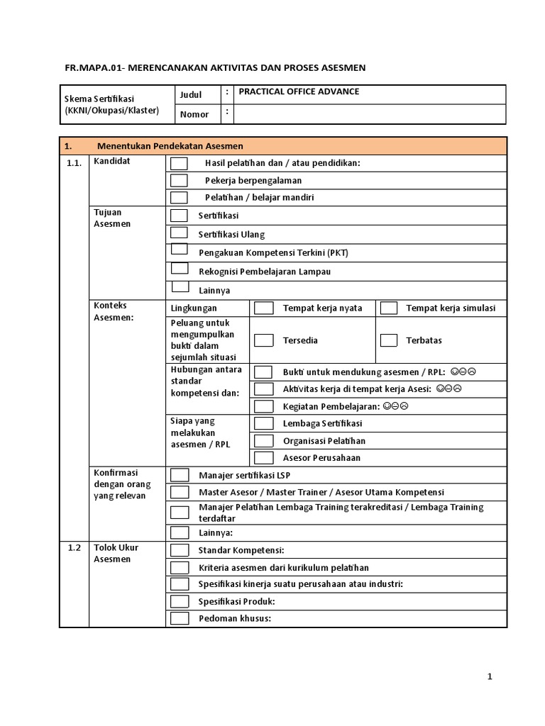 Materi Uji Kompetensi Practical Office Advance | PDF
