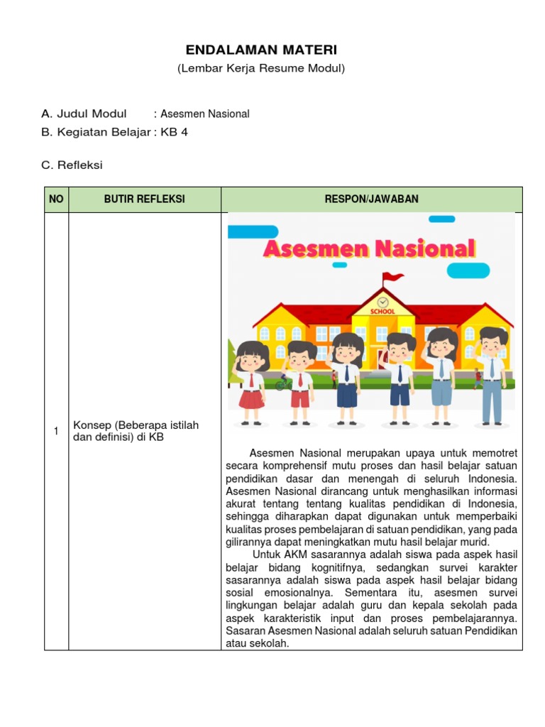 KB 4 - LK - Resume Pendalaman Materi PPG 2022 | PDF