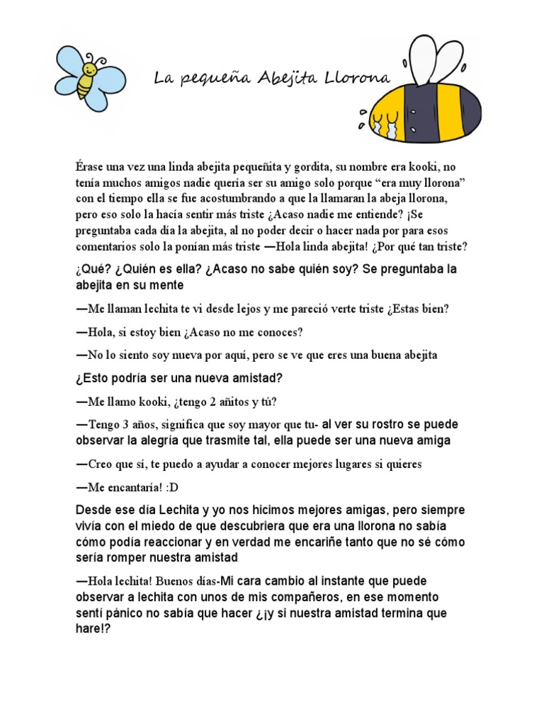 Cuento De La Abejita Pdf