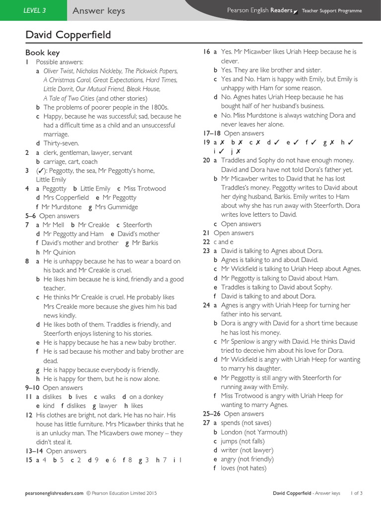 David Copperfield: Book Key | PDF | David Copperfield