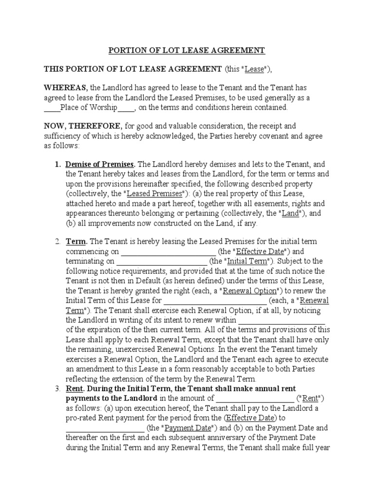 Church Lease Agreement | PDF | Lease | Leasehold Estate