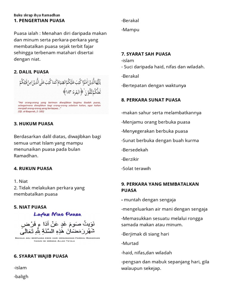 Buku Skrap Ramadhan 2022 | PDF