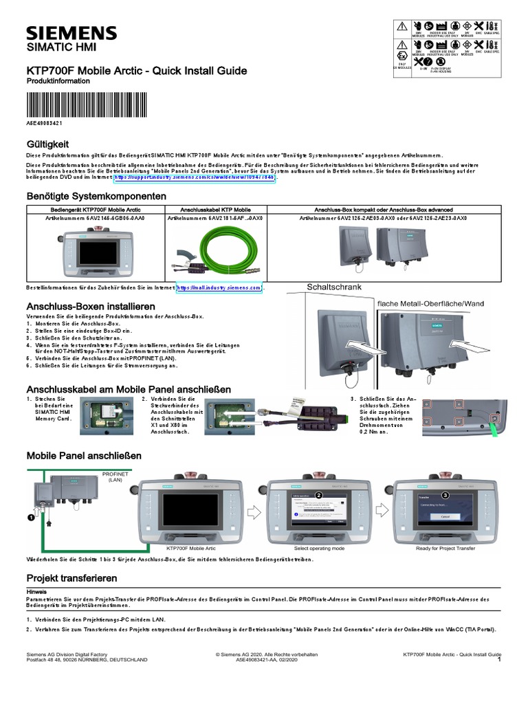 Datasheet - KTP700F Mobile Panel | PDF