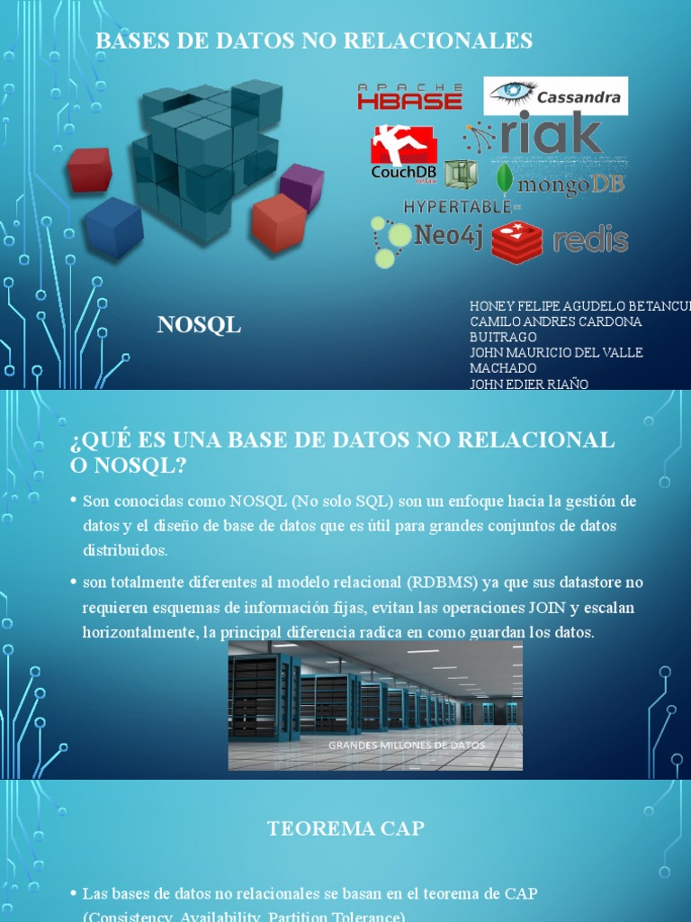 Bases de Datos No Relacionales | PDF | No Sql | Bases de datos