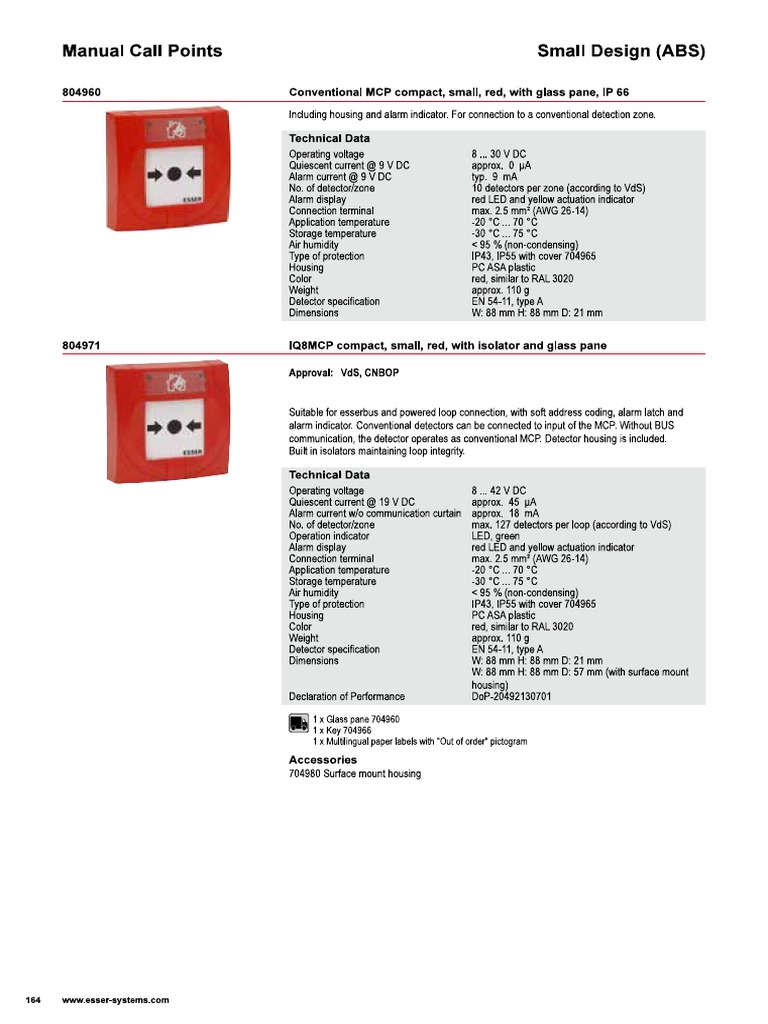 6 ESSER Manual Call Point | PDF