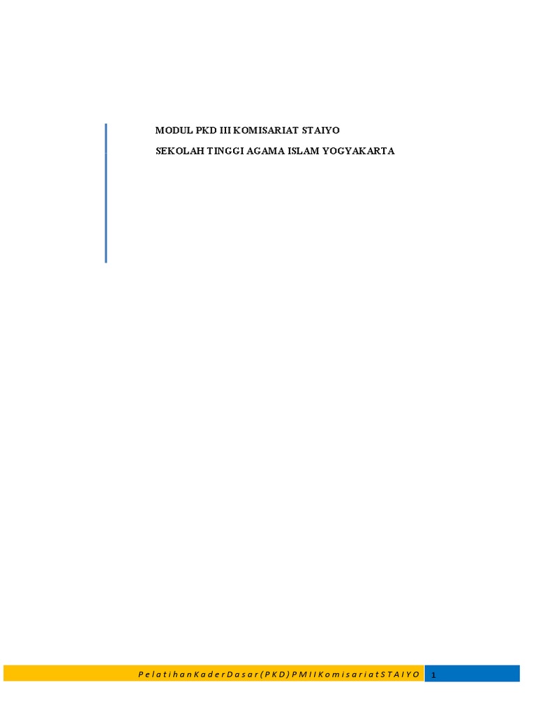 Modul PKD III Komisariat | PDF