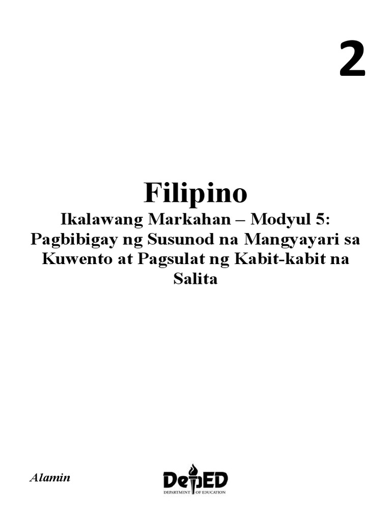 Filipino Module W5 W8 - Q2 | PDF