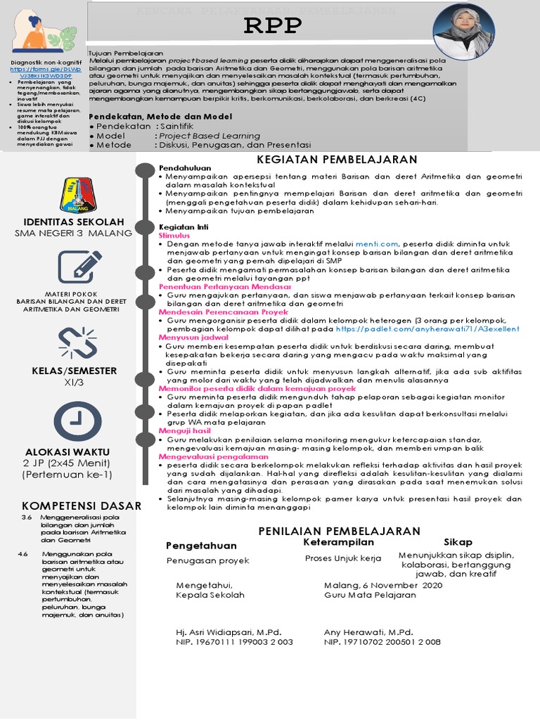 RPP PBL Barisan | PDF