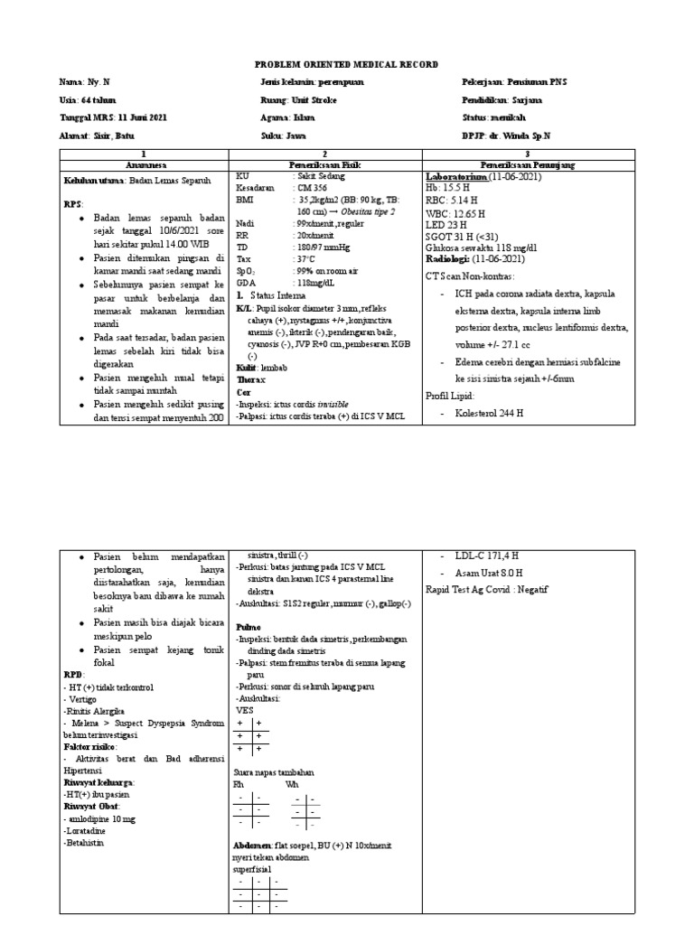 Problem Oriented Medical Record | PDF