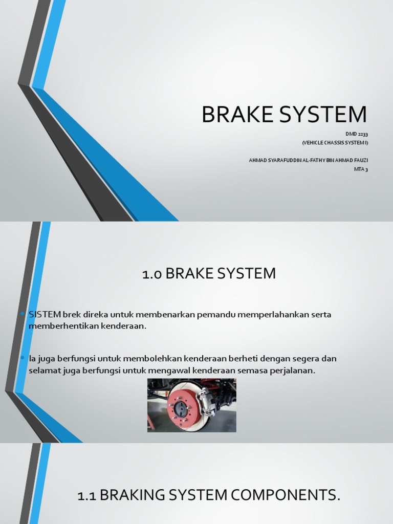 Brake System | PDF