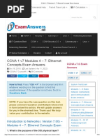 CCNA 1 v7 Modules 4 - 7 - Ethernet Concepts Exam Answers | PDF | Computer Network | Transmission ...