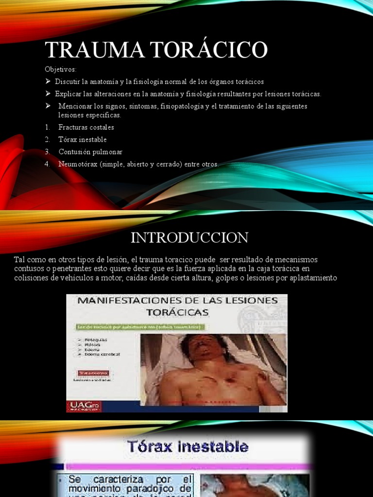 Trauma Torácico | PDF | Pulmón | Lesión