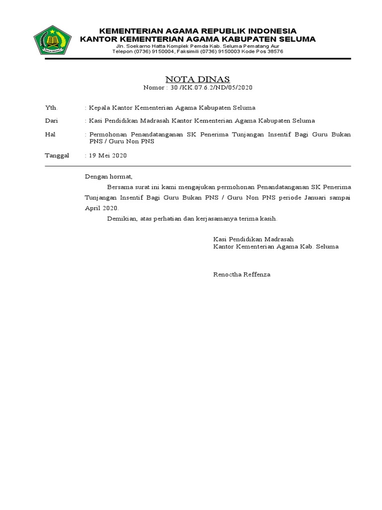 Nota Dinas | PDF