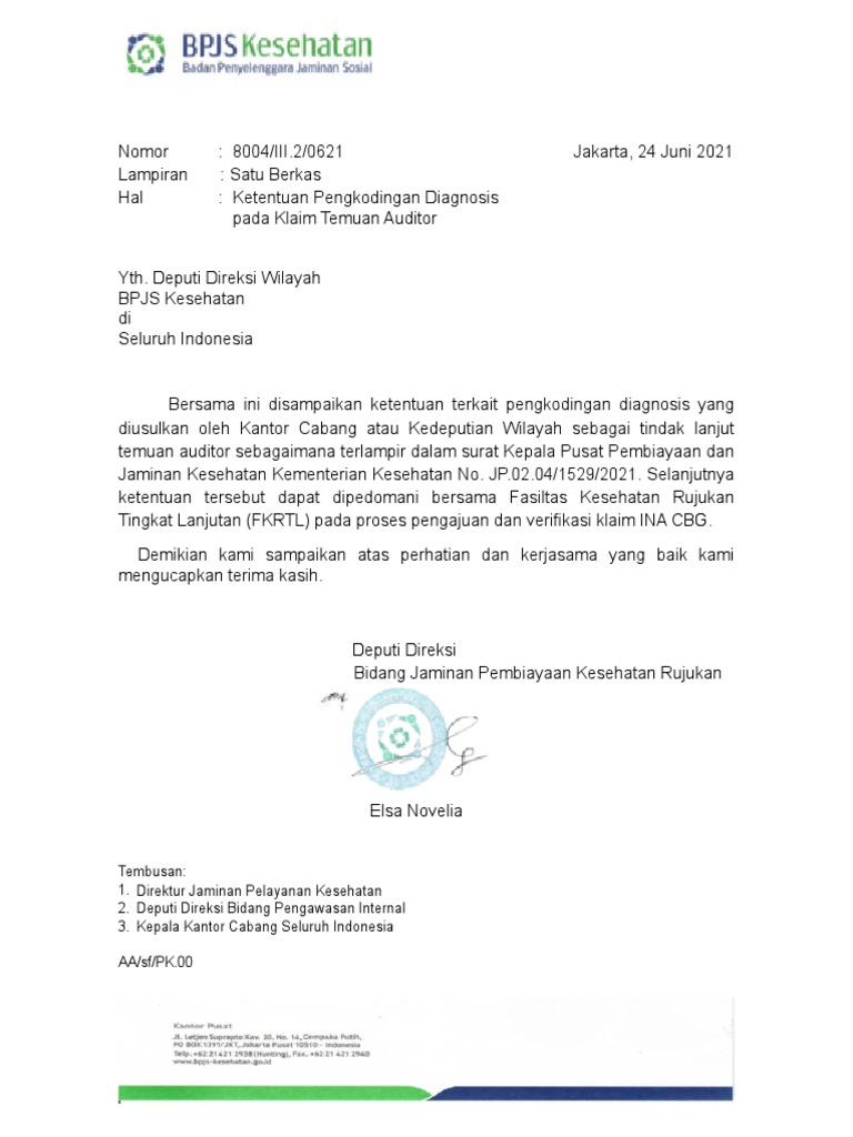 Ketentuan Koding Diagnosis Klaim BPJS | PDF