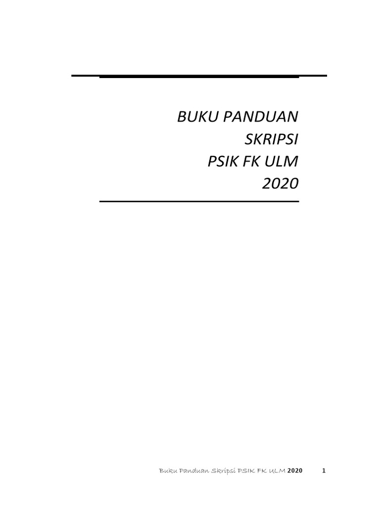 Buku Panduan Skripsi 2020 Reg | PDF