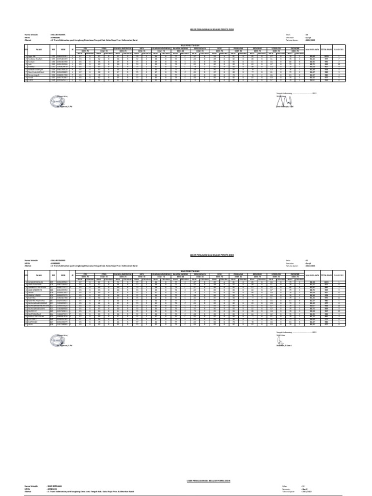 08 Leger Nilai | PDF