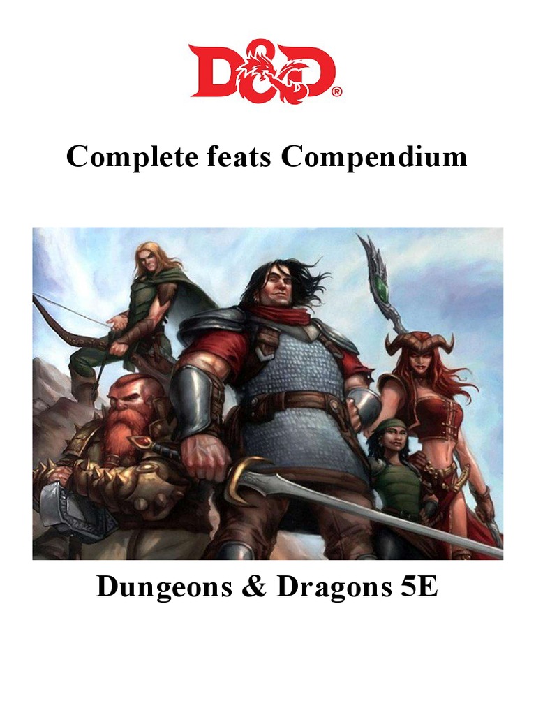 DND 5E Complete Feat Compedium | PDF | Fantasy Role Playing Games ...