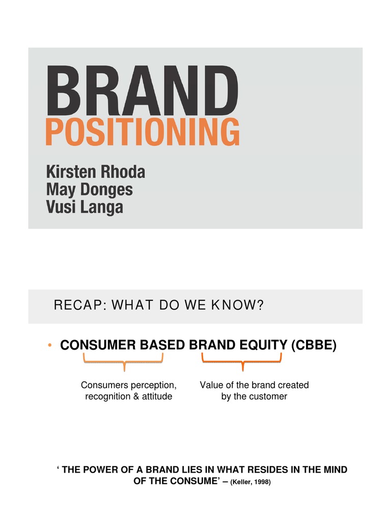 Brand Positioning 11.5 | PDF | Market Segmentation | Brand