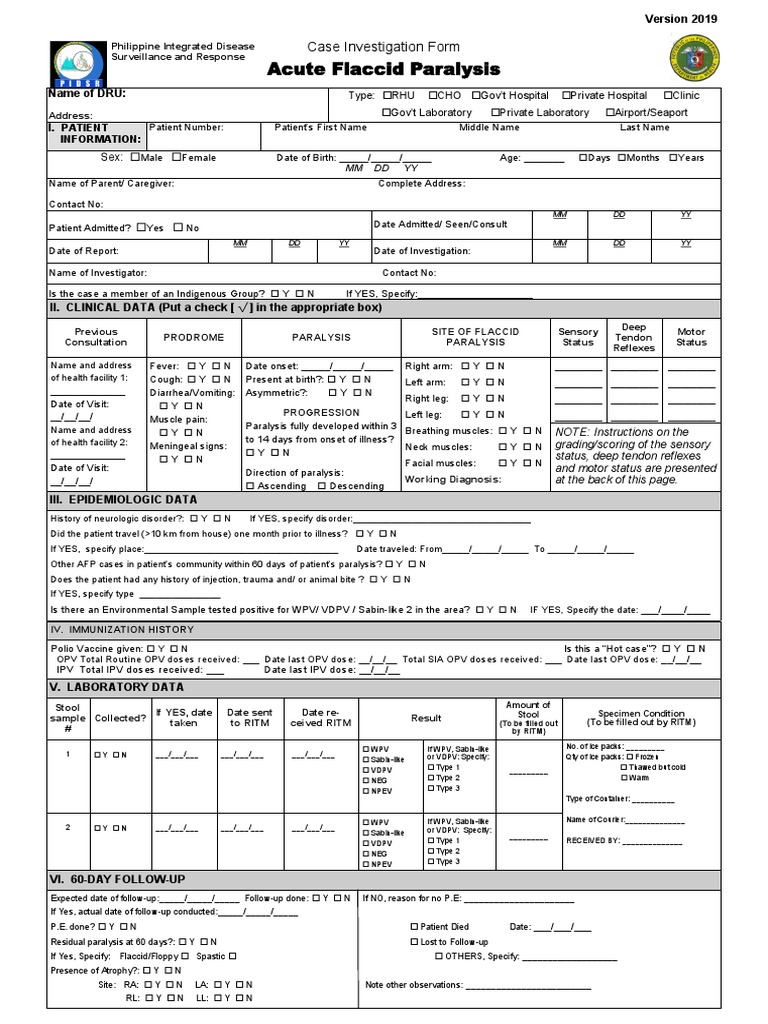 Revised AFP CIF - Latest Version2019 | PDF | Diseases And Disorders ...