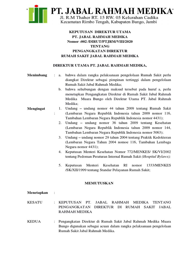 SK Direktur Baru | PDF