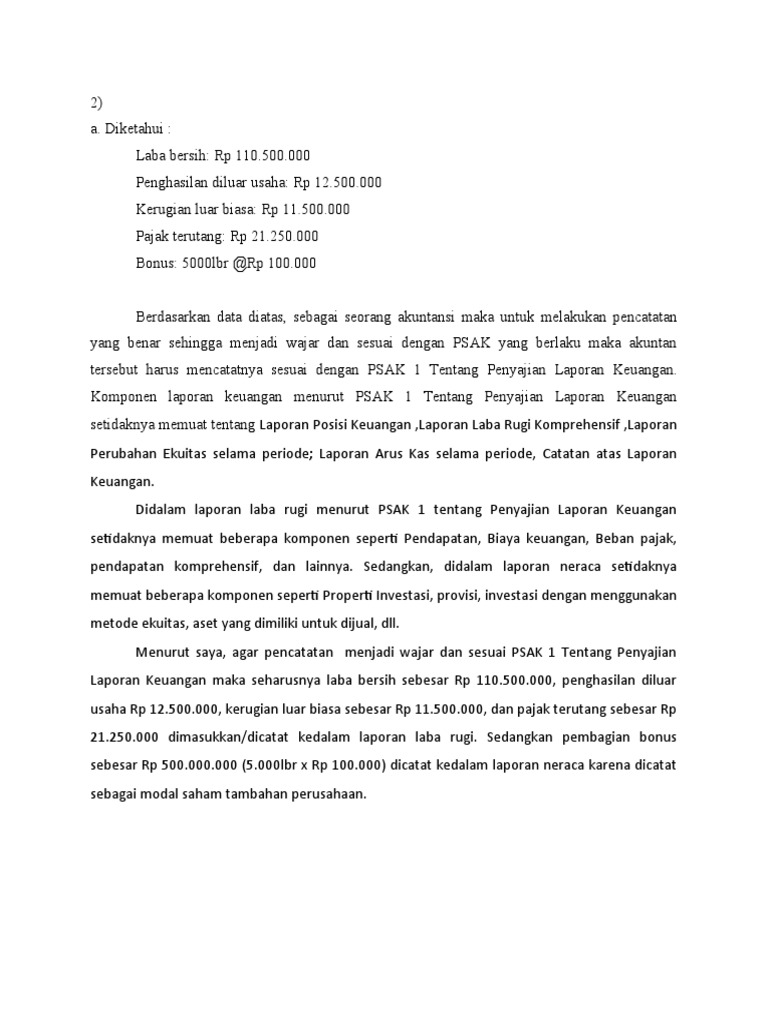 Jawaban Uas Teori Akt | PDF