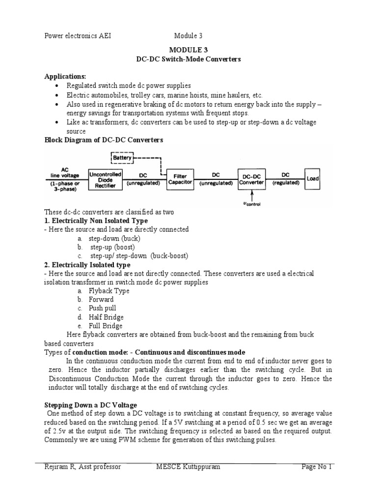 AEI Power Module 3 Note | PDF | Power Electronics | Transformer