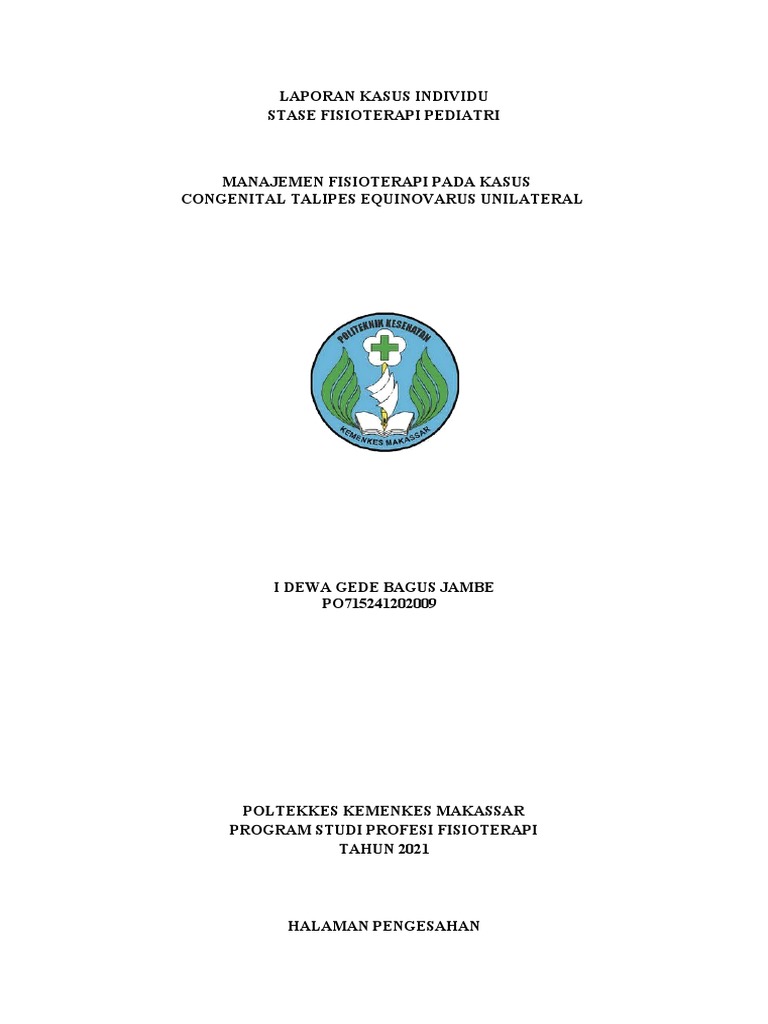 Manajemen Fisioterapi CTEV Unilateral | PDF
