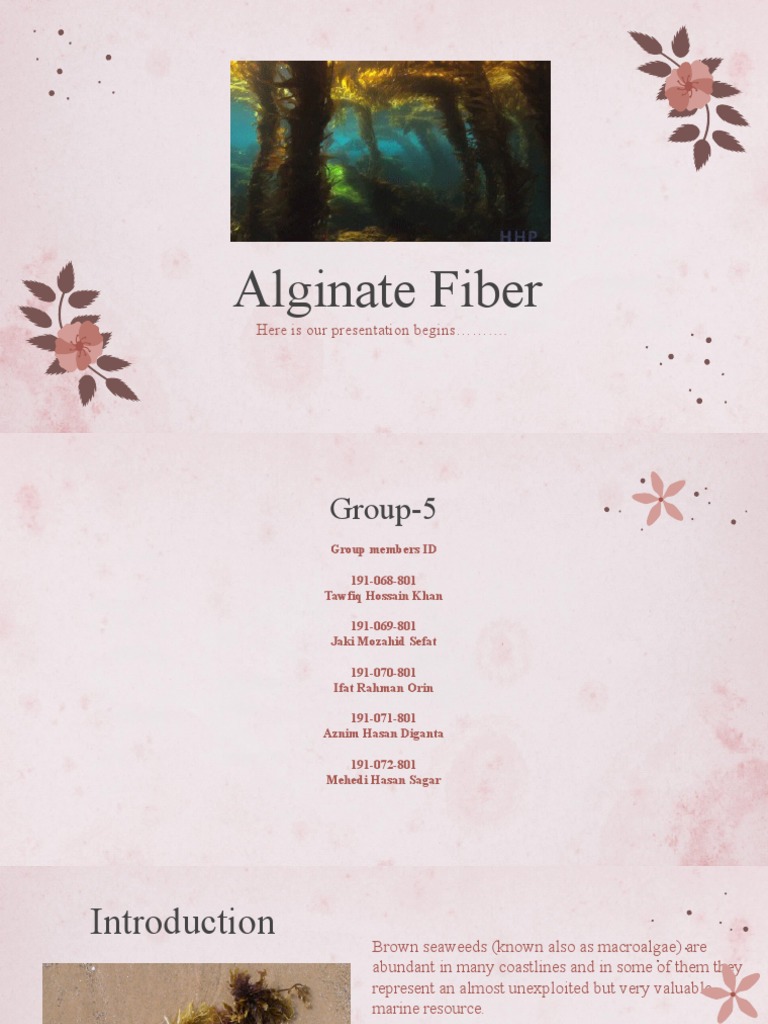Alginate Fiber: Uses and Properties | PDF | Algae | Fibers