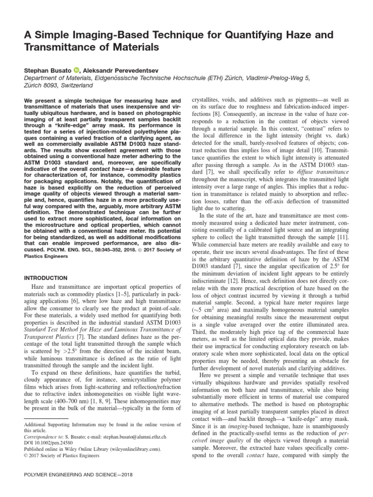 Imaging Technique for Haze Measurement | PDF | Optical Resolution | Pixel