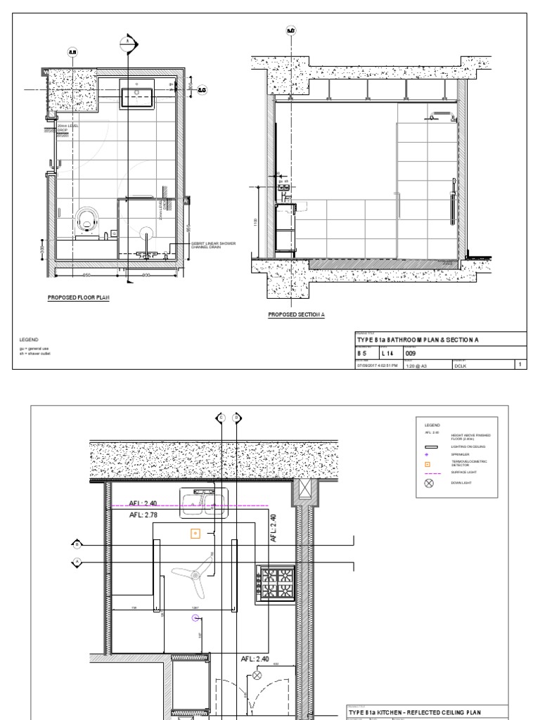 B1a Building Floor and Electrical Plans | PDF | Bathroom | Equipment