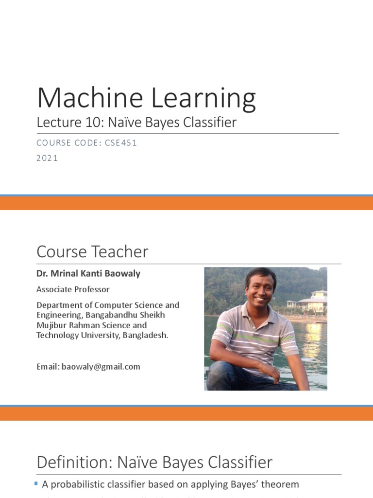 Naïve Bayes Classifier Lecture | PDF | Statistical Classification | Science