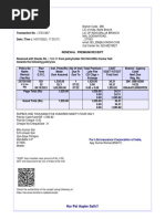 Sbi Policy Payment Receipt | PDF | Insurance | Life Insurance